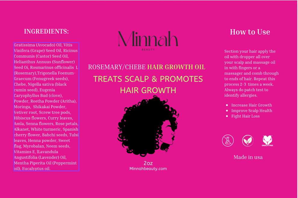 Mini Herbal Hair Growth Oil – Minnah Beauty